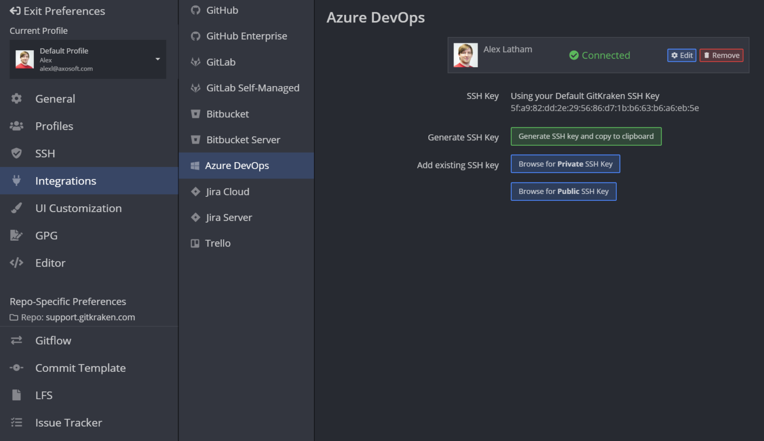 Azure DevOps Integrations | Using Azure DevOps with GitKraken Git GUI