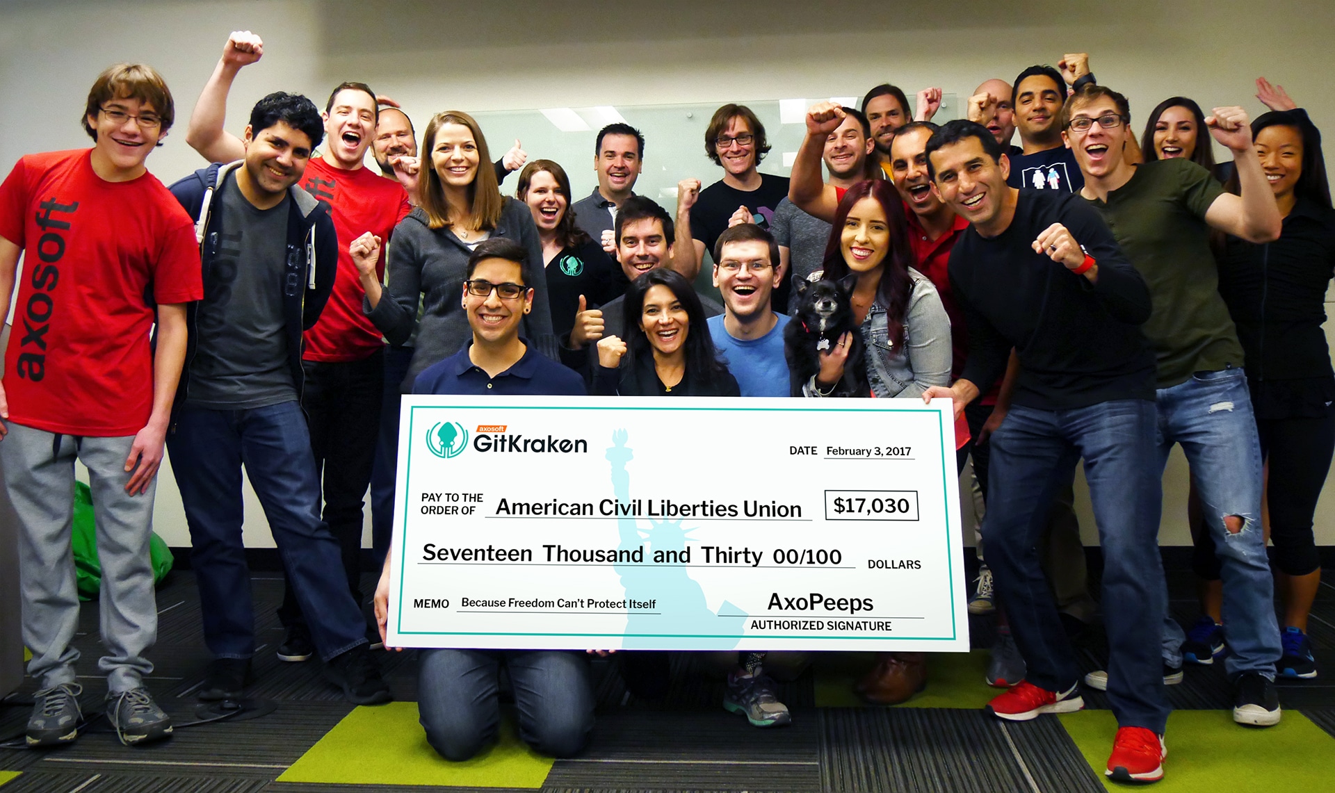 Axosoft Donates $17K to ACLU