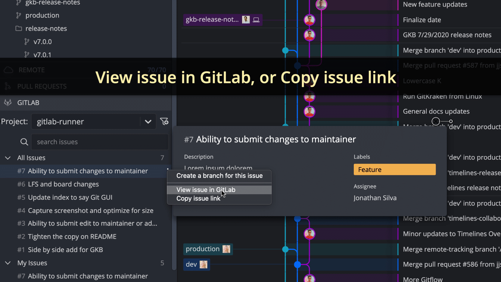 Gitkraken Git Gui V72 Gitlab Issue Tracking Integration