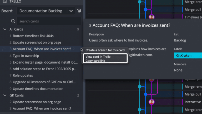 GitKraken Git GUI v7.1: Trello Integration