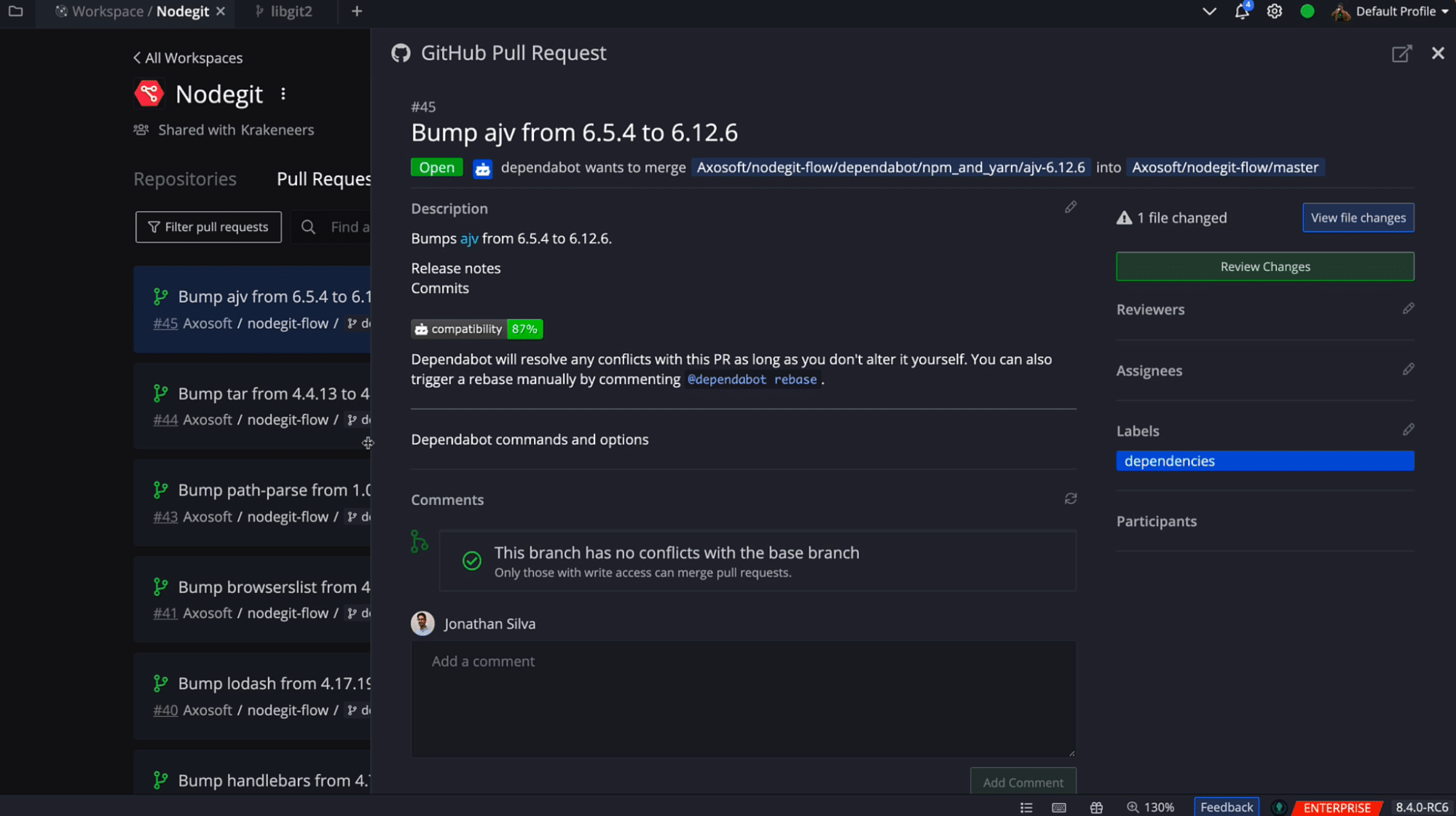 GitKraken Client v8.4: Team Workspaces + Pull Request View