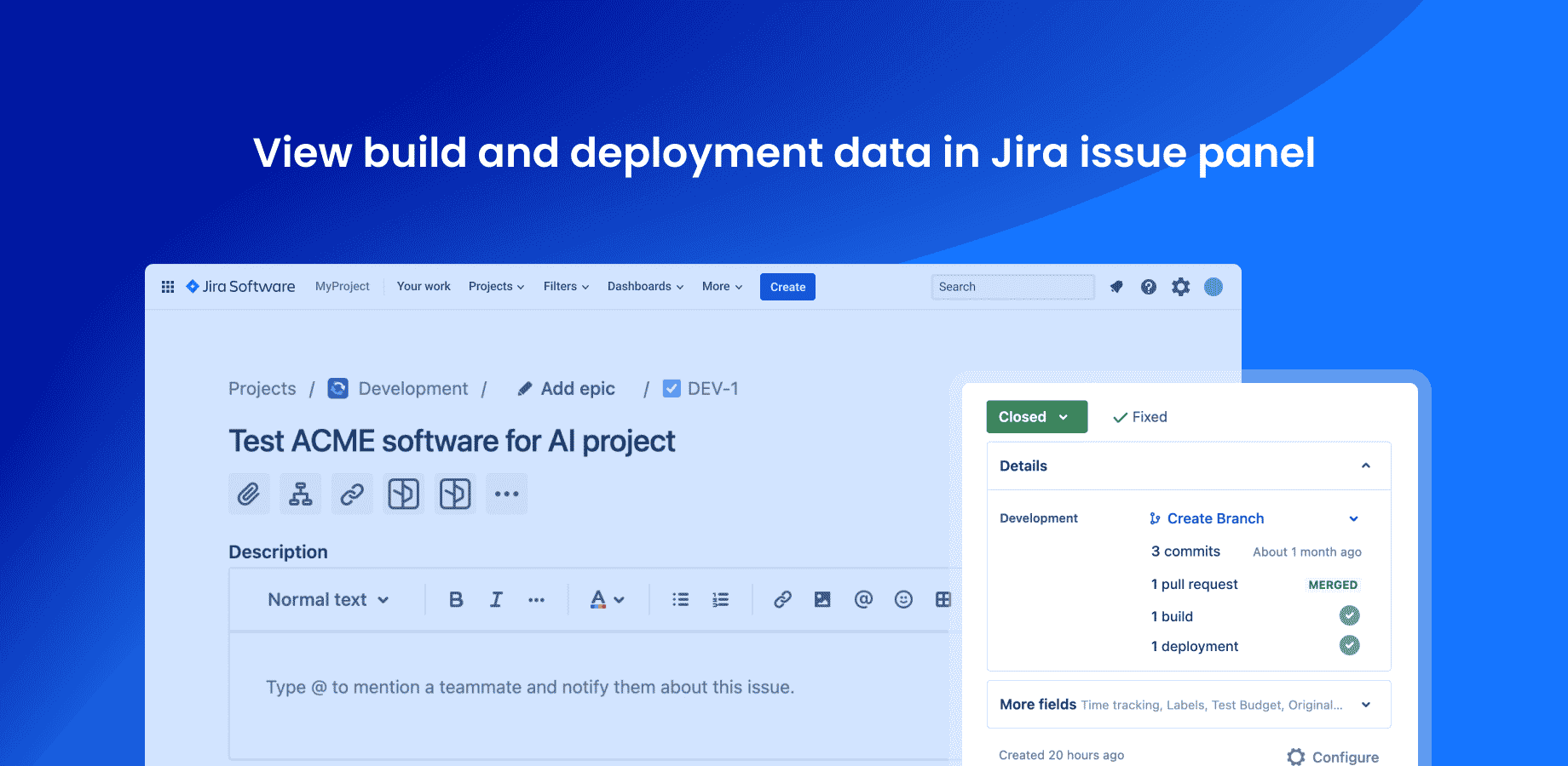 Jira DevOps Tool | CI/CD for Jira
