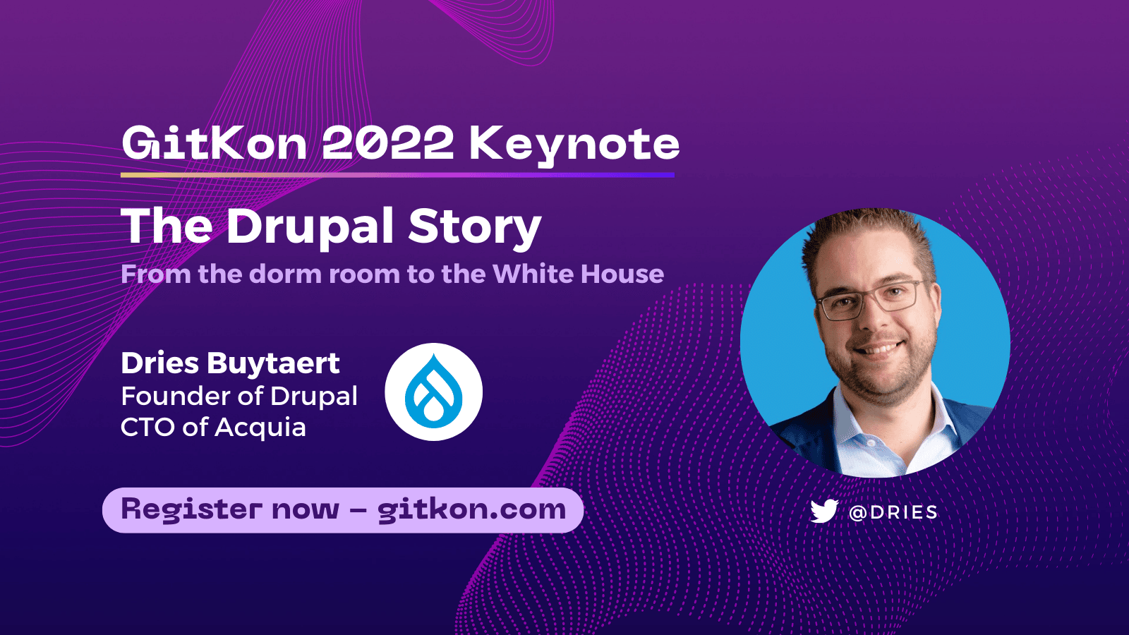 The Drupal Story | GitKon 2022 | Dries Buytaert, Acquia The Drupal Story | GitKon 2022 | Dries Buytaert, Acquia