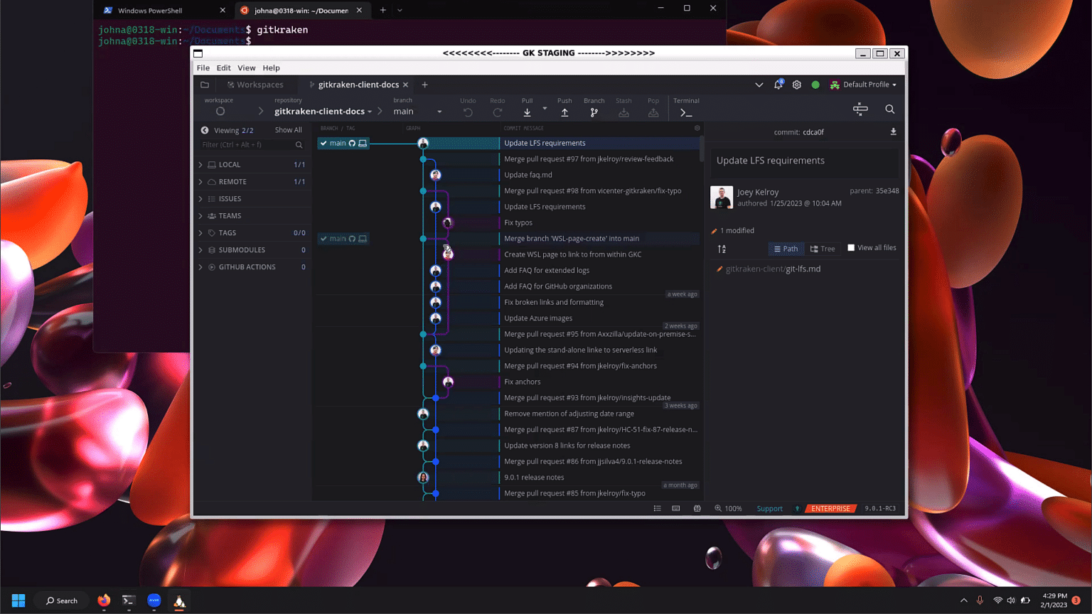 GitKraken 9.1: Improved WSL 2 plus other User Requests