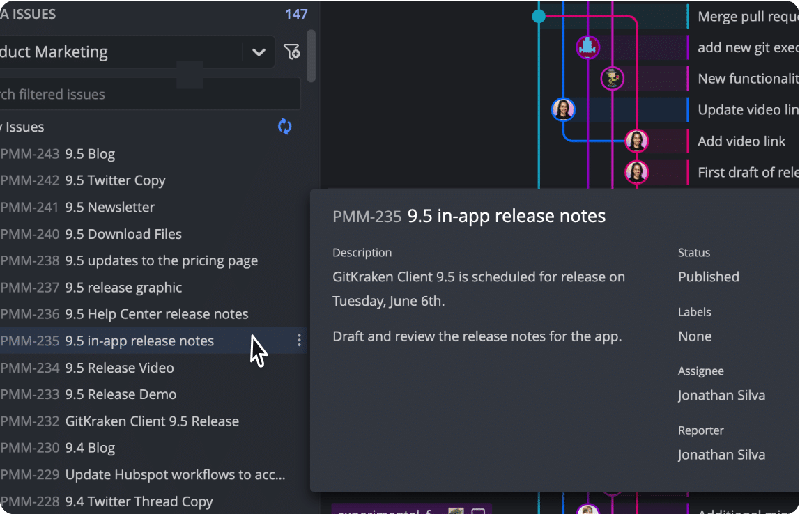 Use Jira without opening Jira | GitKraken