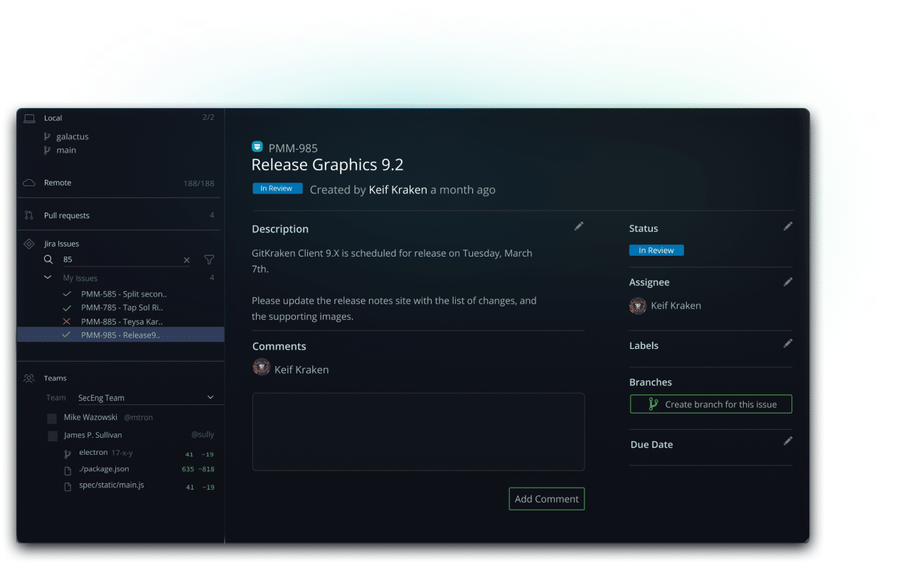 Use Jira without opening Jira | GitKraken