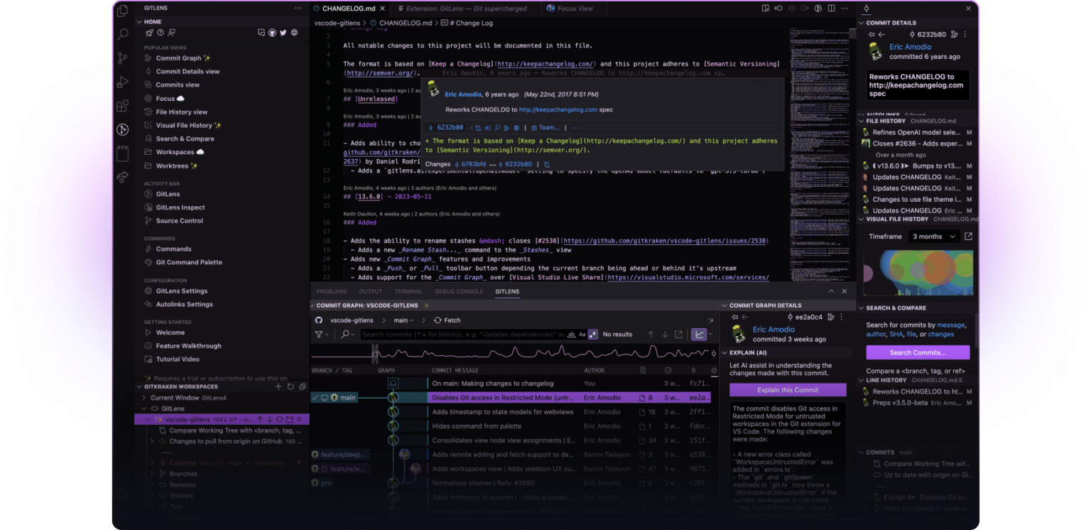 GitLens Pro Features