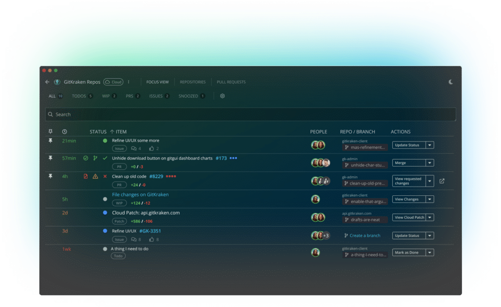 Focus View V1 Gitkraken