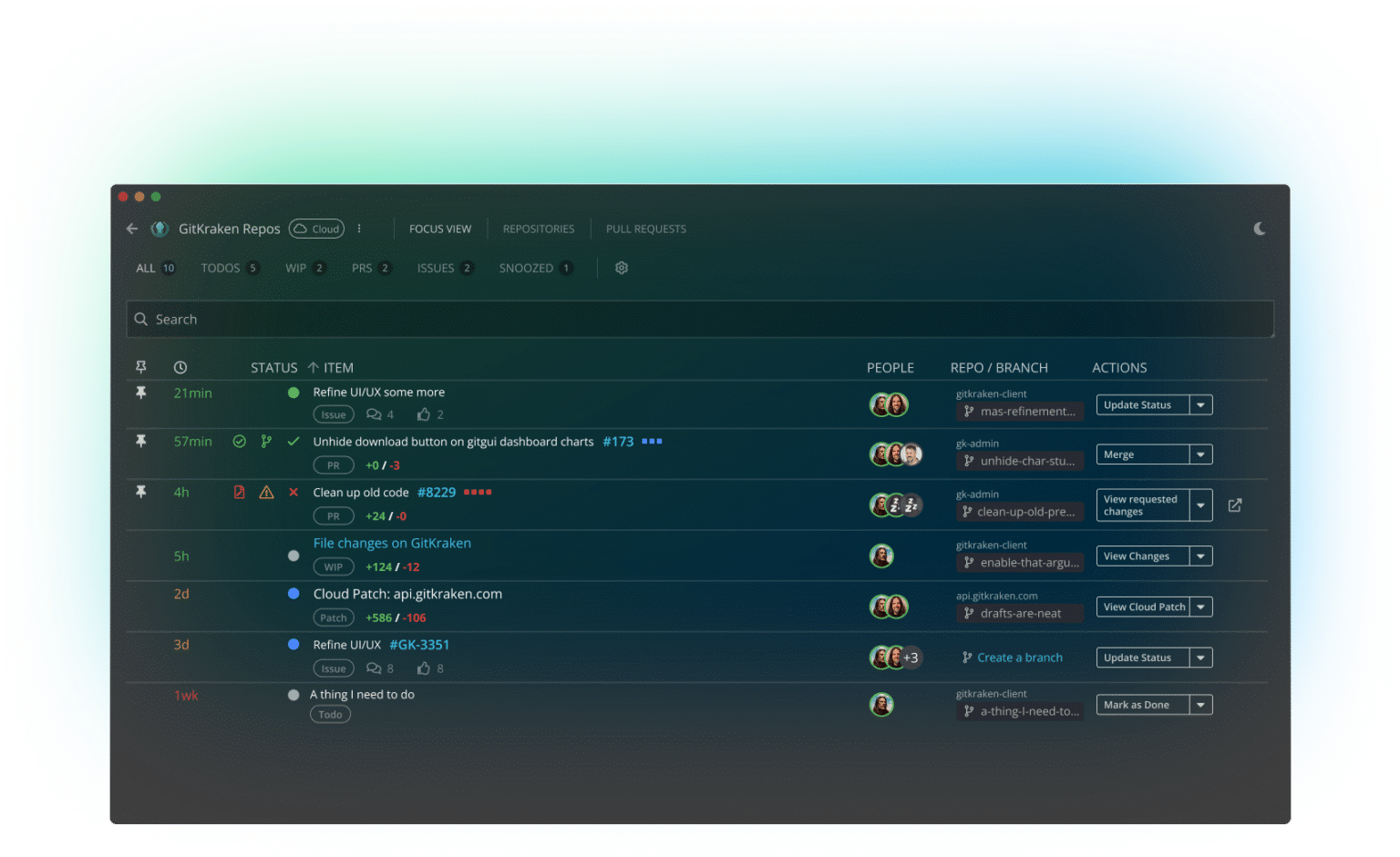 Focus View-v1 | GitKraken