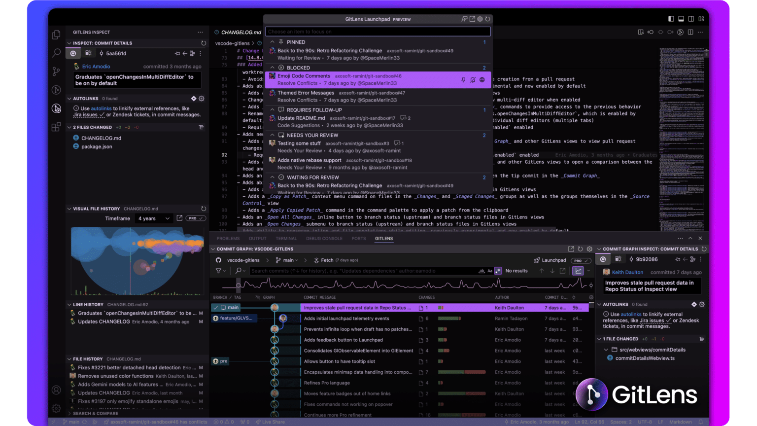 GitLens Pro Features