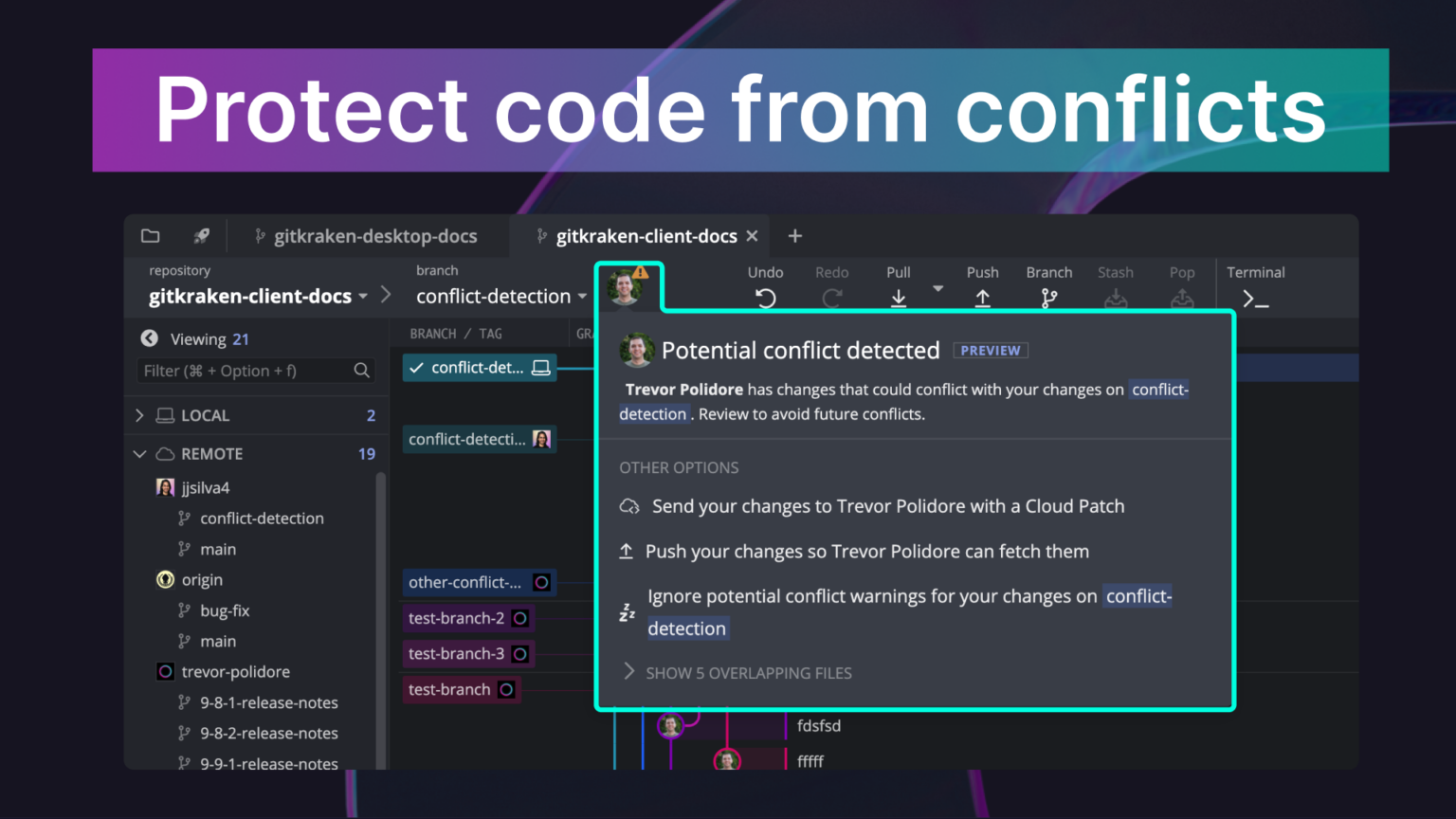 Stop Merge Conflicts Before They Happen with GitKraken Desktop 10.8