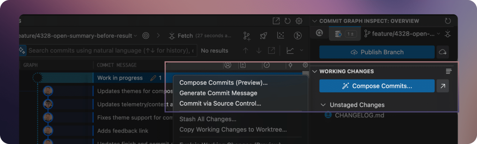 Best Tool for Composing Git Commits in your IDE, Commit Composer in GitLens 17.4 | GitKraken