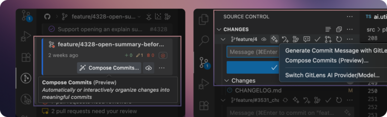 Best Tool for Composing Git Commits in your IDE, Commit Composer in GitLens 17.4 | GitKraken