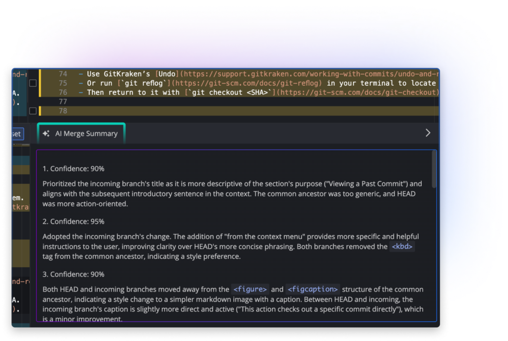 Git Merge Conflict Resolution Tool | Visual 3-Way Merge Editor - GitKraken